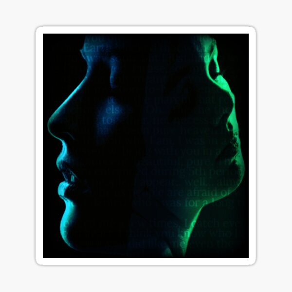 "two faced" Sticker by JaneRobins | Redbubble