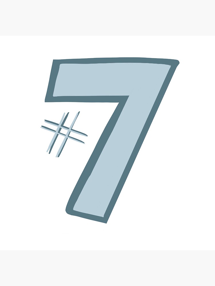 "#7" Sticker by madsgro | Redbubble