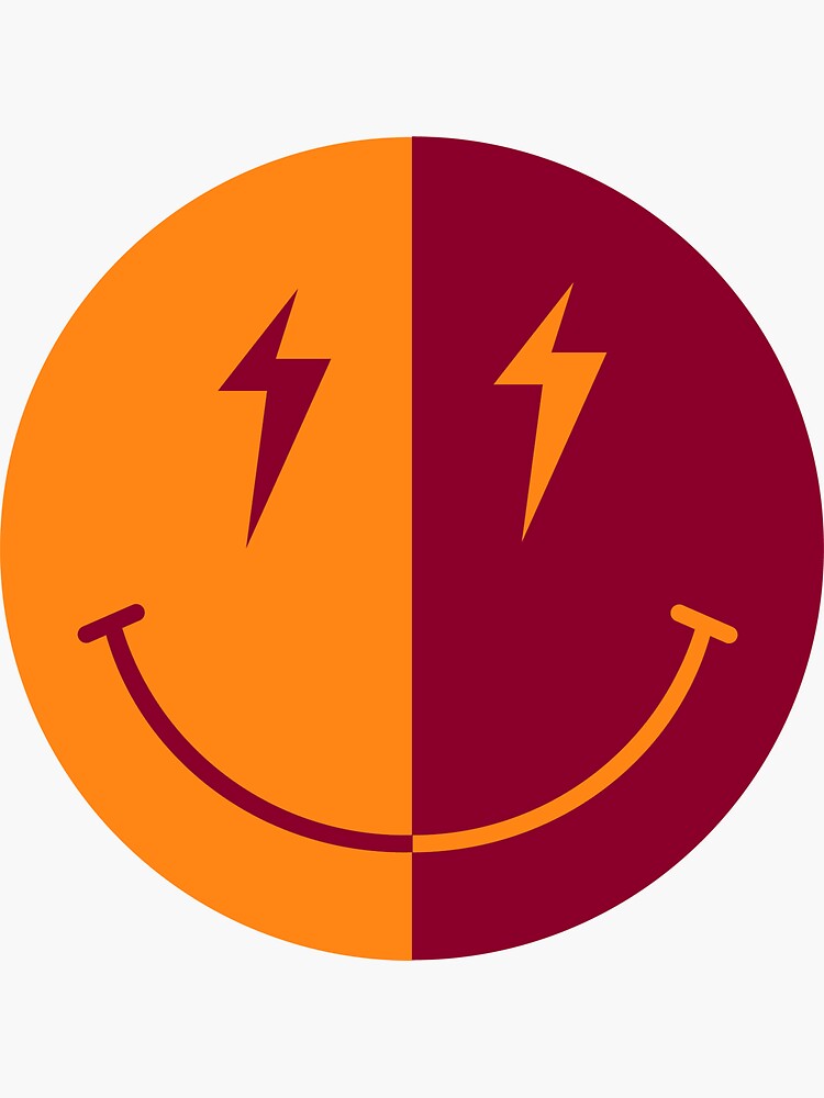 "VT Smiley " Sticker for Sale by nellflanigan | Redbubble
