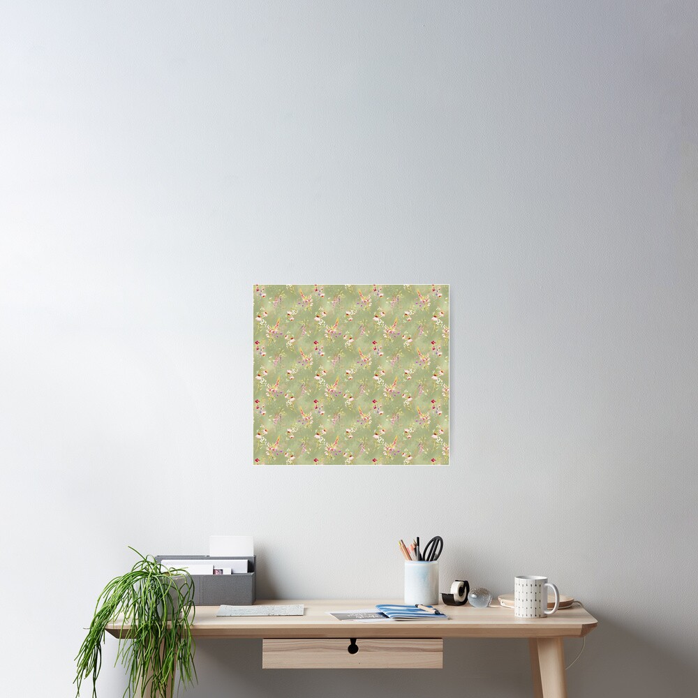 "Light Pista Green Color | Beautiful Pattern Design" Poster for Sale by ...