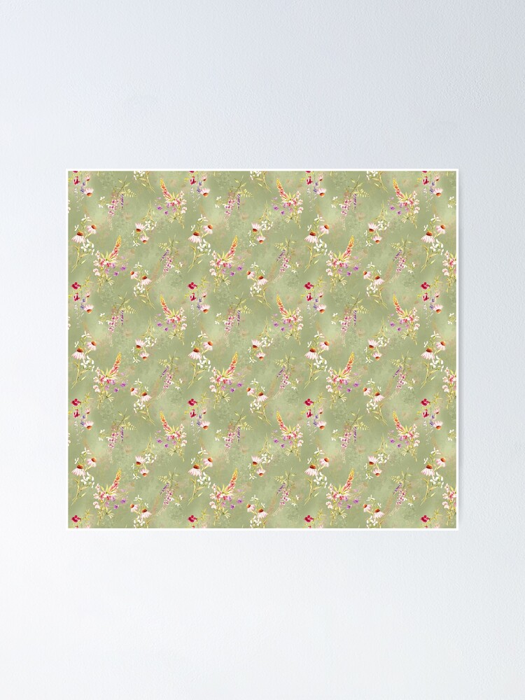 "Light Pista Green Color | Beautiful Pattern Design" Poster for Sale by ...