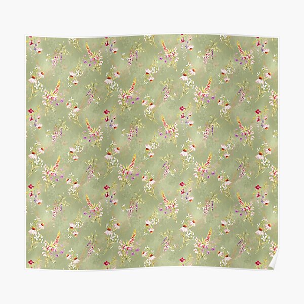 "Light Pista Green Color | Beautiful Pattern Design" Poster for Sale by ...