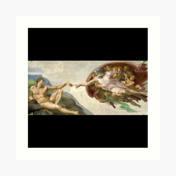 "Original The Creation of Adam" Art Print by LogicalToad | Redbubble