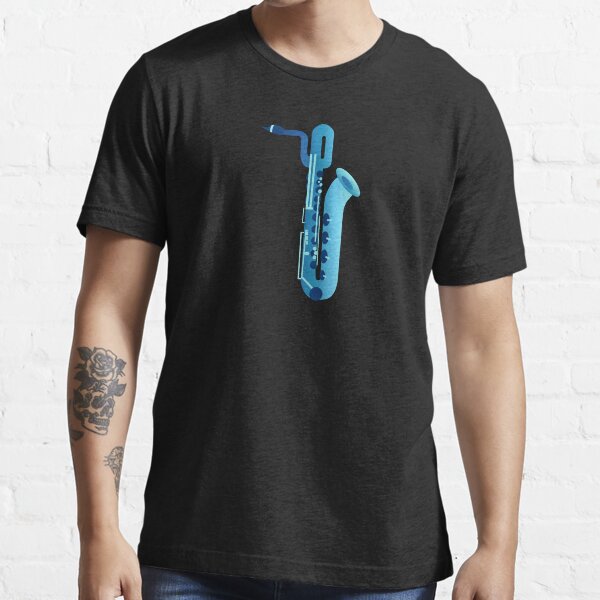 "Blue Baritone Saxophone Design" T-shirt for Sale by Wilhelm-Designs ...