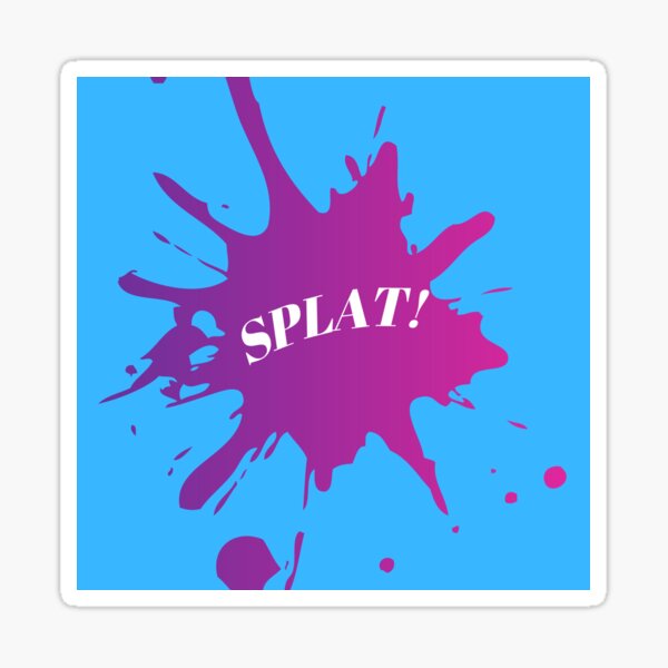 "Splat!" Sticker by MaroonMaven | Redbubble