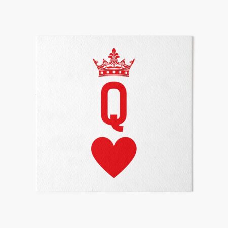 "Playing Card Queen of Hearts Logo Simple Minimalist Letter Design" Art ...