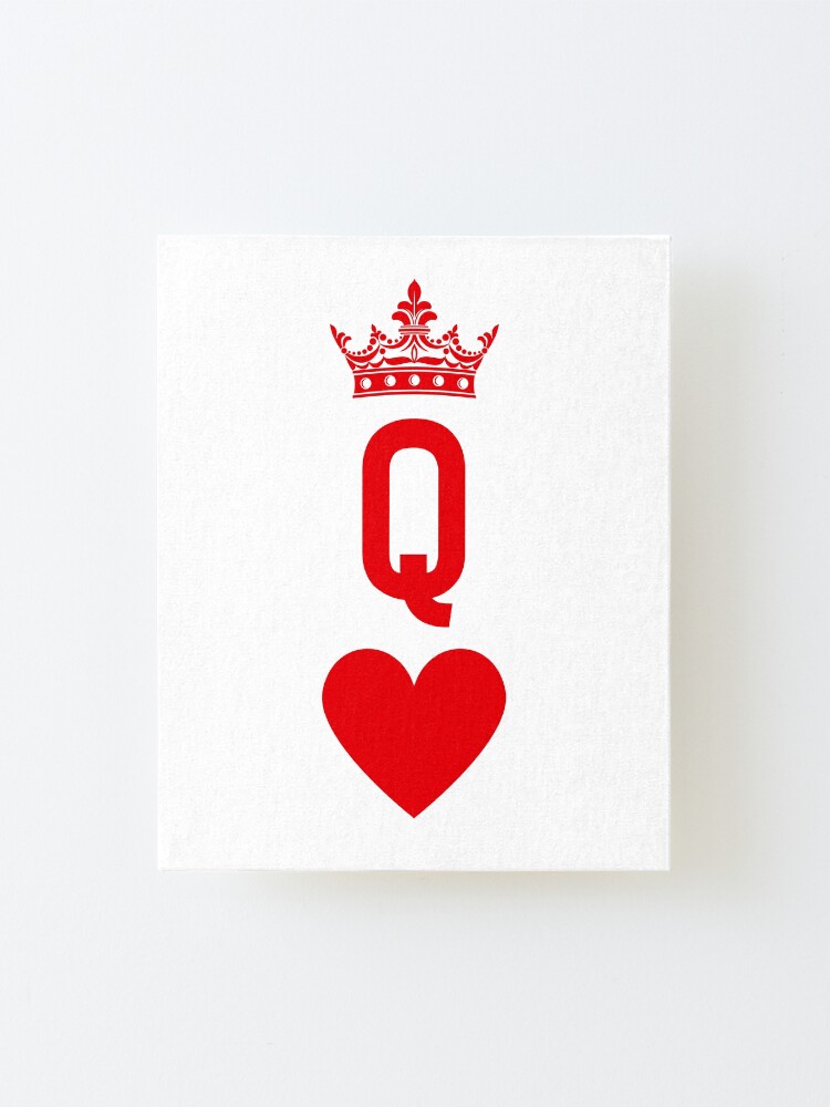 "Playing Card Queen of Hearts Logo Simple Minimalist Letter Design ...