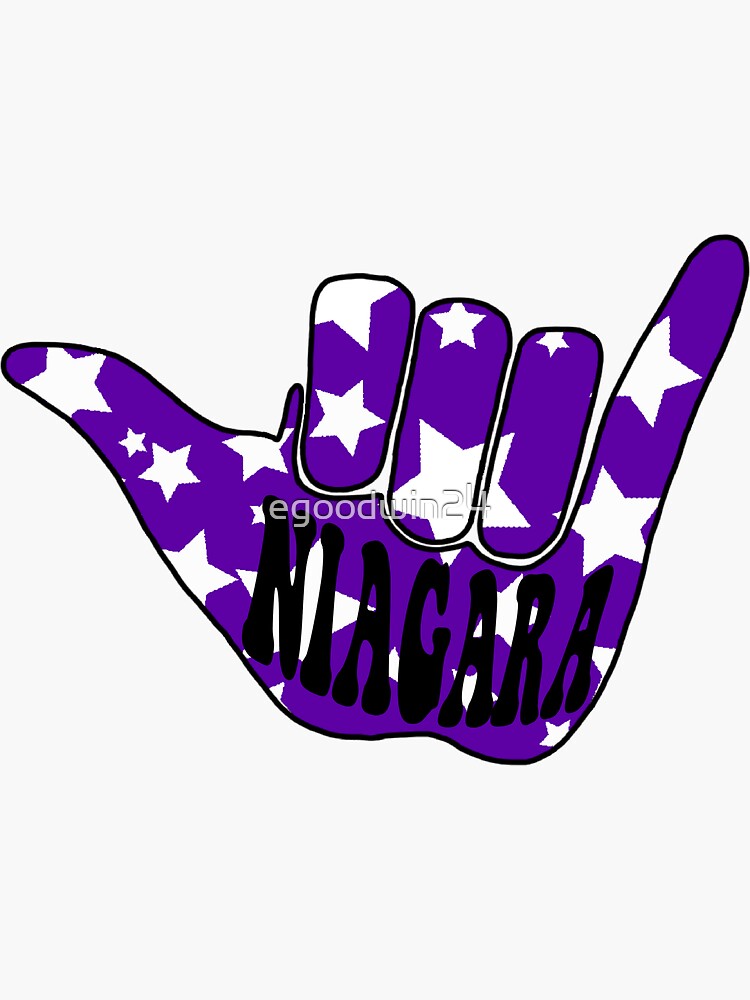"Niagara University hang loose" Sticker for Sale by egoodwin24 | Redbubble