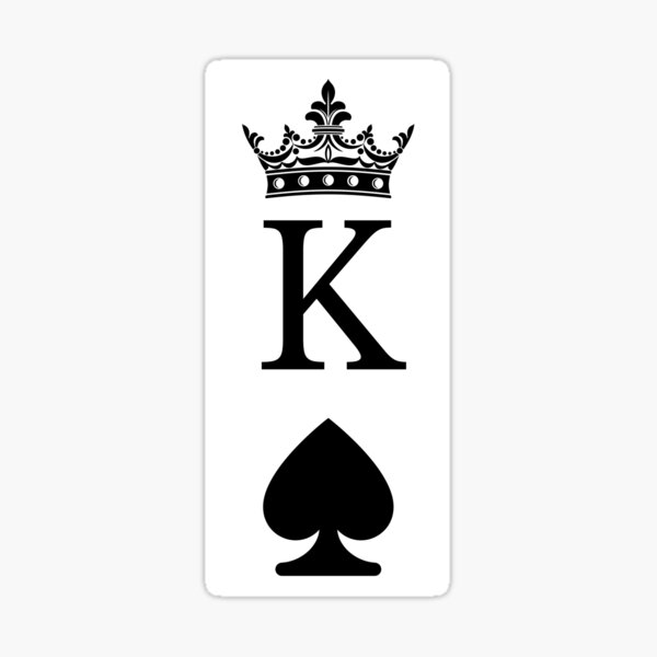 "Playing Card King of Spades Logo Simple Minimalist Letter Design ...