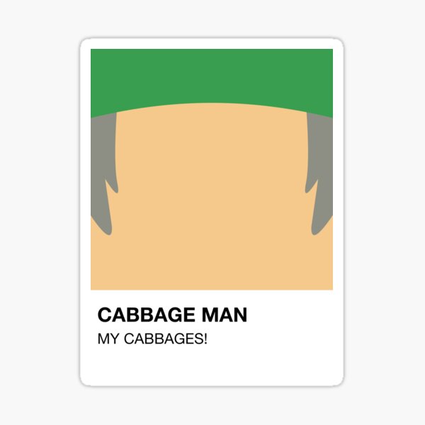 "Avatar the Last Airbender Pantone – Cabbage Man" Sticker for Sale by ...