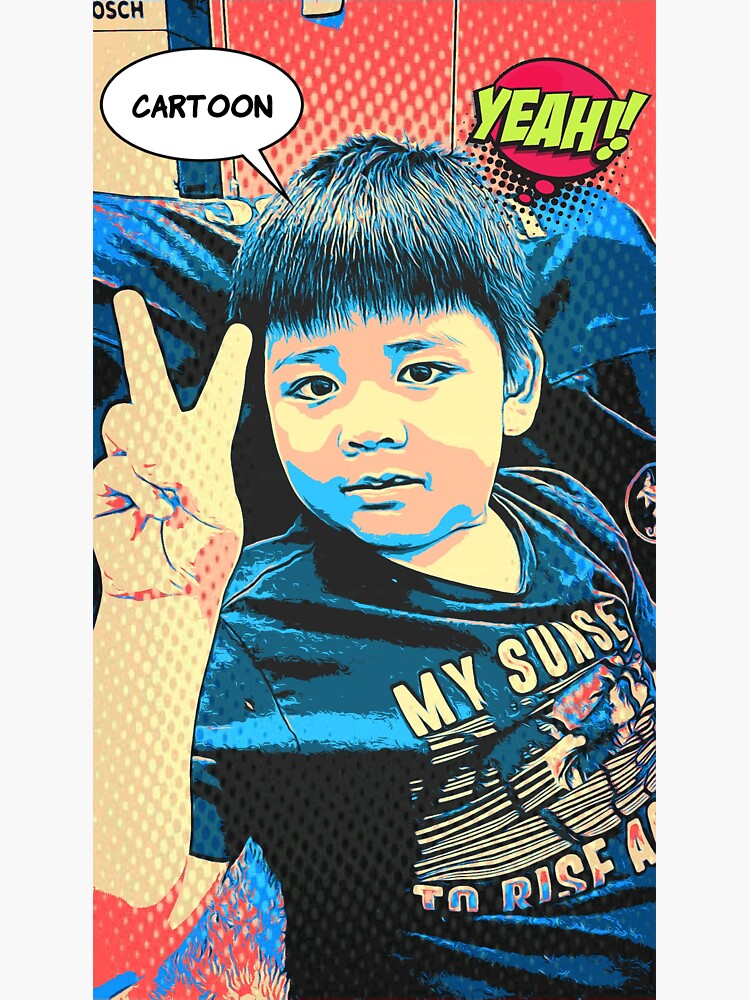 "cartoon yeah!!" Sticker by ozoneshop | Redbubble