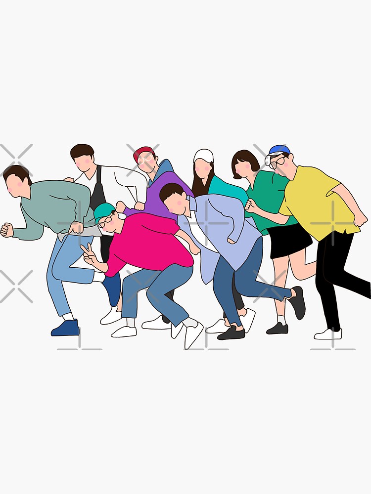 "Running Man" Sticker for Sale by dindastickers | Redbubble
