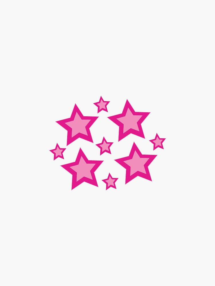 "Pink Stars Sticker Pack" Sticker for Sale by kyraderato | Redbubble