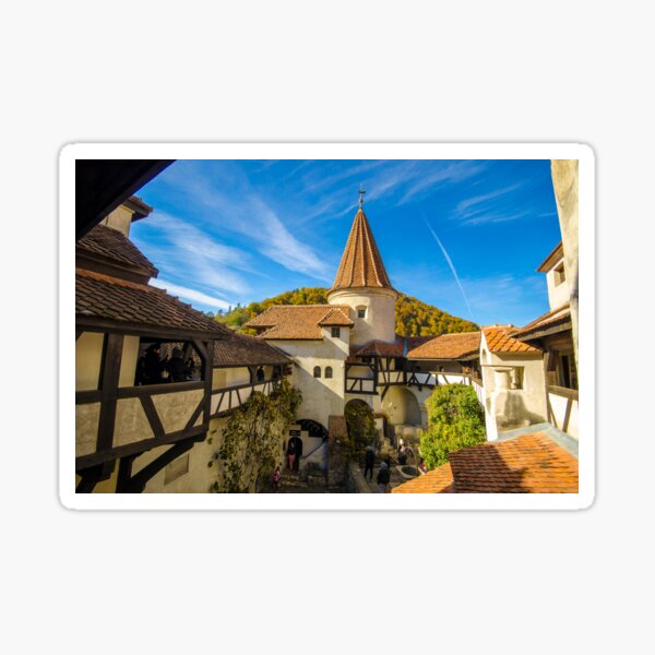 "Bran or Dracula Castle in Bran, Romania" Sticker by mitzobs | Redbubble