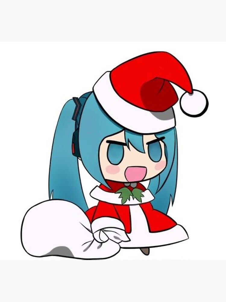 "Santa Clause Hatsune Miku" Poster by Breecg | Redbubble