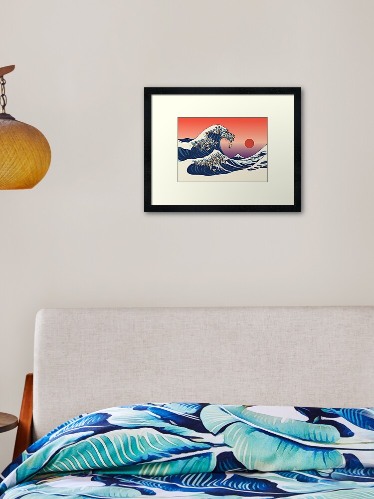 "The Great Wave of Pug" Framed Art Print for Sale by Huebucket | Redbubble
