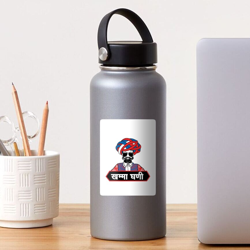 "FAMOUS RAJASTHANI DIALOGUE KHAMMA GHANI" Sticker for Sale by ...