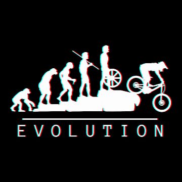 "MTB Evolution (White)" Sticker for Sale by mbalo | Redbubble