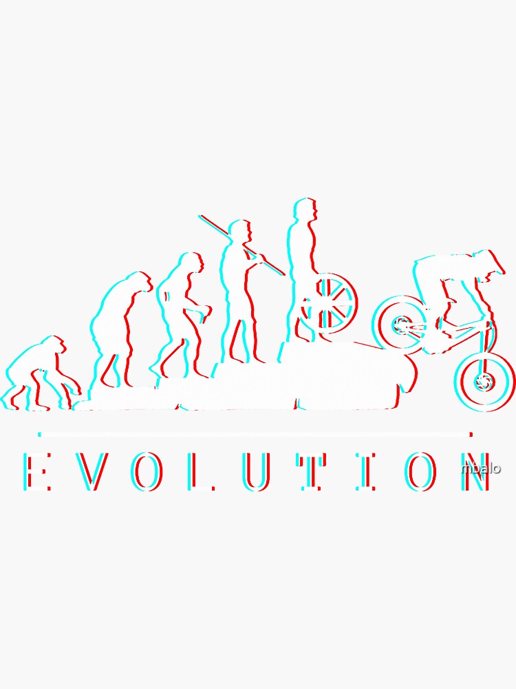 "MTB Evolution (White)" Sticker for Sale by mbalo | Redbubble