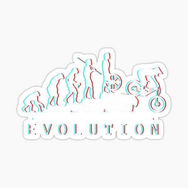 "MTB Evolution (White)" Sticker for Sale by mbalo | Redbubble