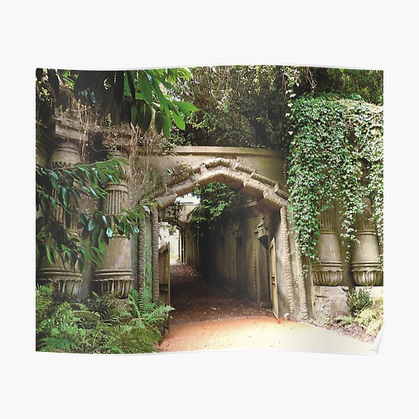 "Highgate Cemetery Egyptian Gateway" Poster for Sale by himmstudios ...
