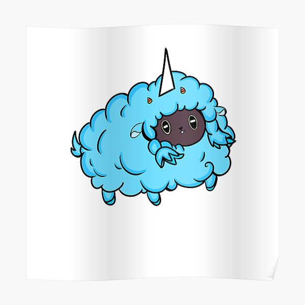 "Cotton Candy Wooloo Blue" Poster by NerdzillaFTW | Redbubble