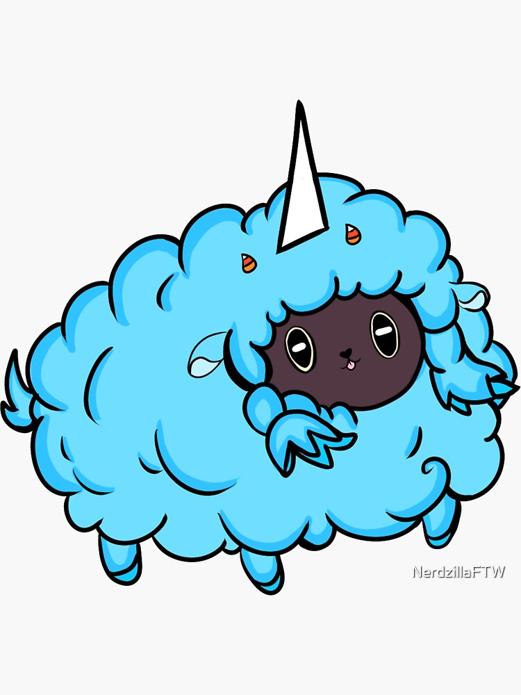 "Cotton Candy Wooloo Blue" Sticker by NerdzillaFTW | Redbubble