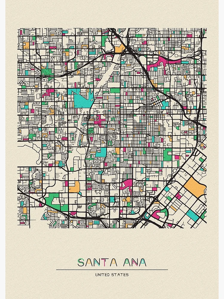 Santa Ana California Map