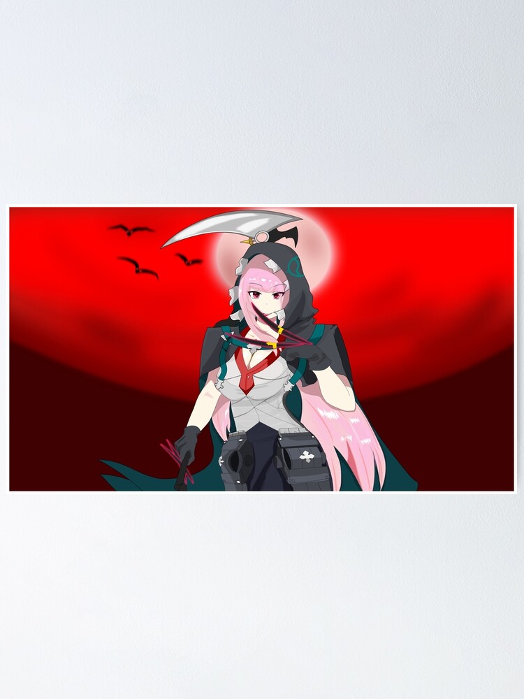 "Mori Calliope(Hololive) as Raven(Guilty Gear)" Poster by KushalArts ...