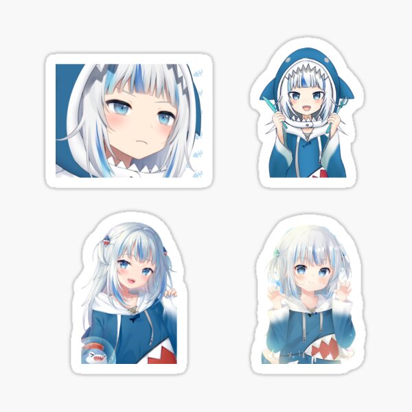 "Gawr gura kawaii sticker pack vtuber" Sticker von mahdi300 | Redbubble