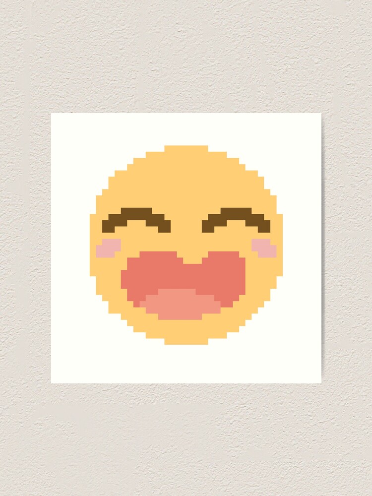 "Cute Pixel Art Adorable Blush Face" Art Print for Sale by MM-Pink ...