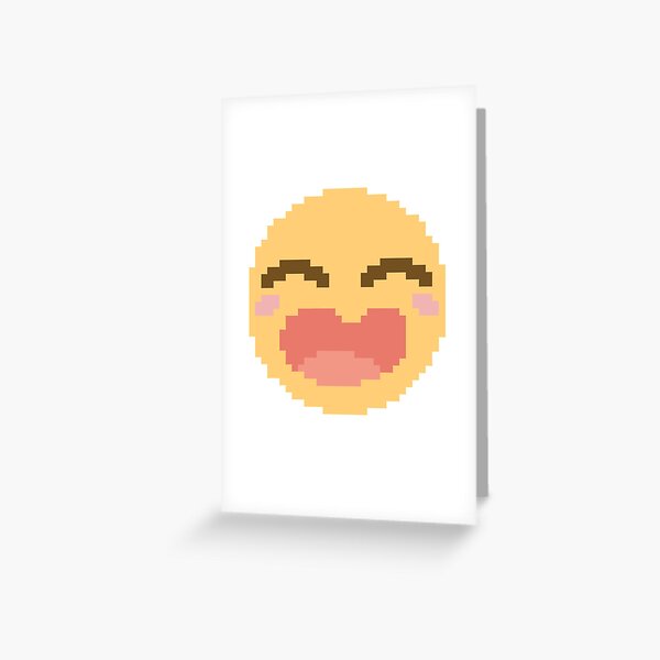 "Cute Pixel Art Adorable Blush Face" Greeting Card for Sale by MM-Pink | Redbubble