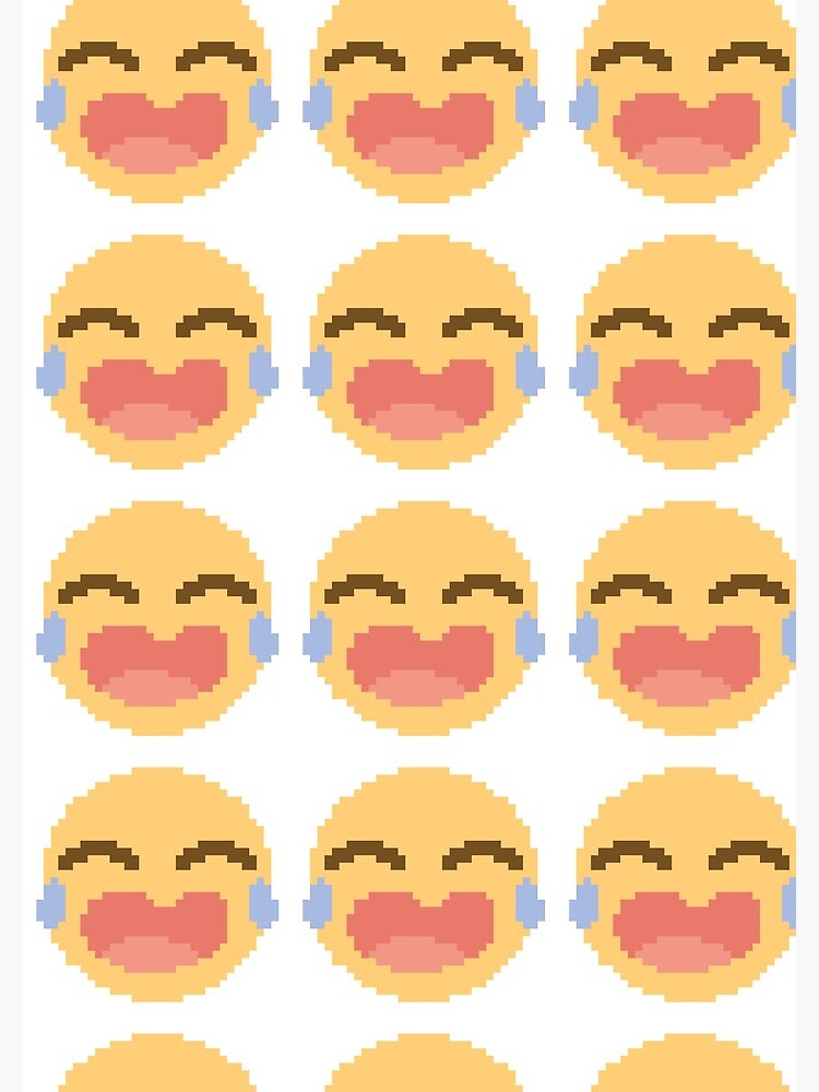 "Cute Pixel Art Crying Smiley Face" Spiral Notebook by MM-Pink | Redbubble