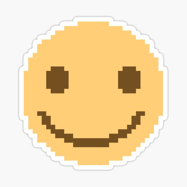 "Cute Pixel Art Smiley Face" Sticker for Sale by MM-Pink | Redbubble