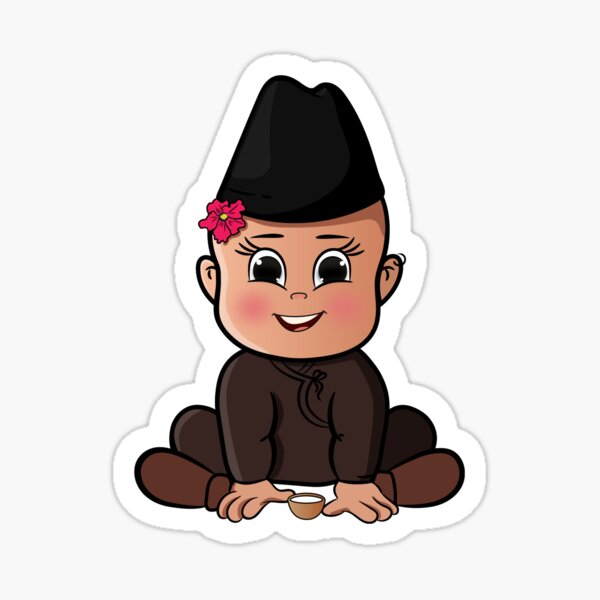 "Cute Nepali boy" Sticker for Sale by Hishi Designs | Redbubble