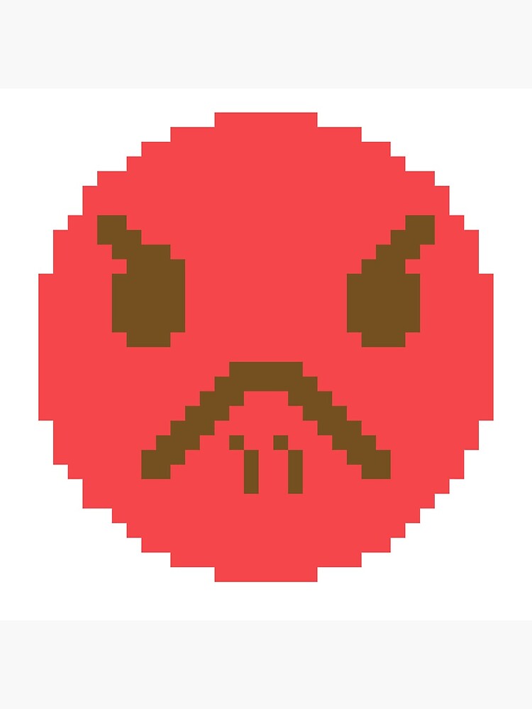 "Cute Pixel Art Angry Face" Photographic Print by MM-Pink | Redbubble