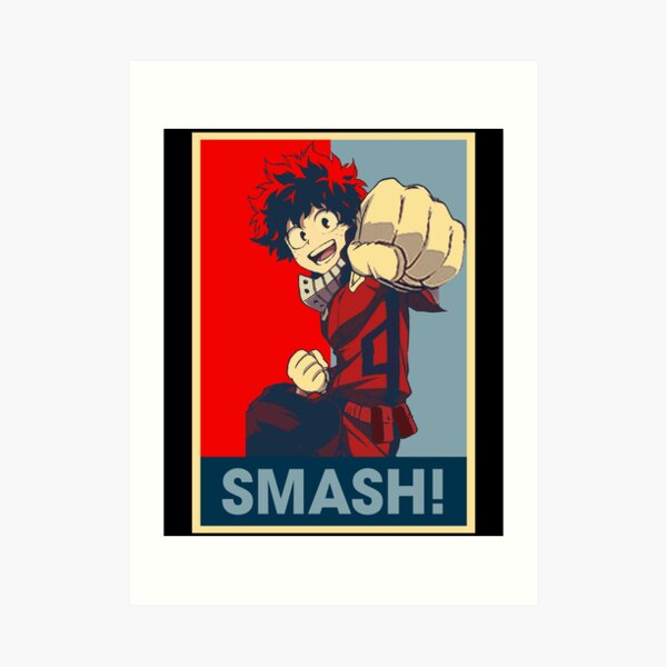 "My Hero Academia Manga Character Izuku Smash!" Art Print for Sale by ...