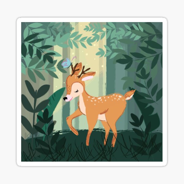 "Hilda, the Cute Deer From Woodland Cartoon For Kids - Funny Deer ...