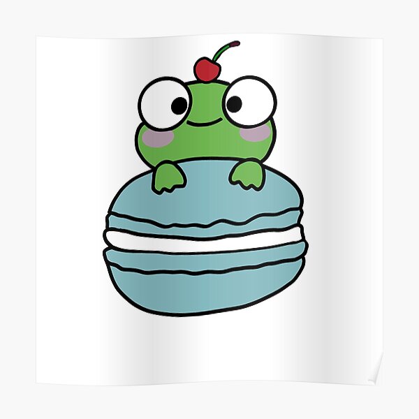 "Macaron Frog " Poster for Sale by CassiesDesigns | Redbubble