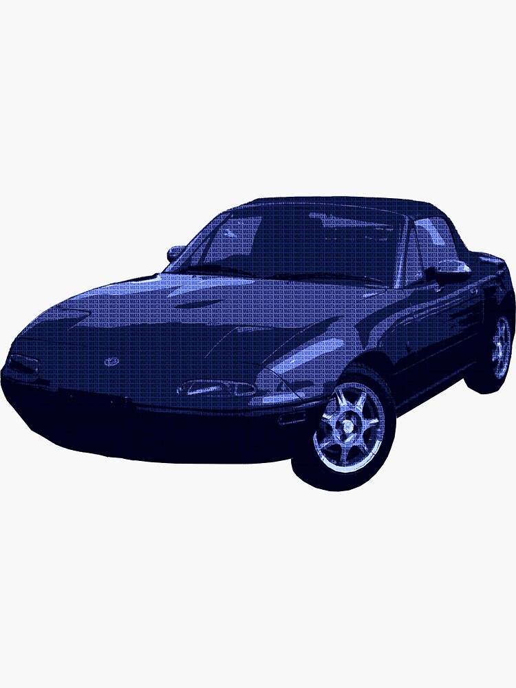 "MIATA MX5 MX-5 MAZDA ROADSTER EUNOS Text-style" Sticker by BCrooze ...