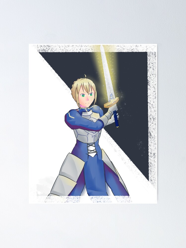 "Saber Fate fanart" Poster by Simorgh11 | Redbubble