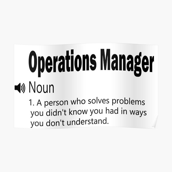 Operations Management Posters | Redbubble