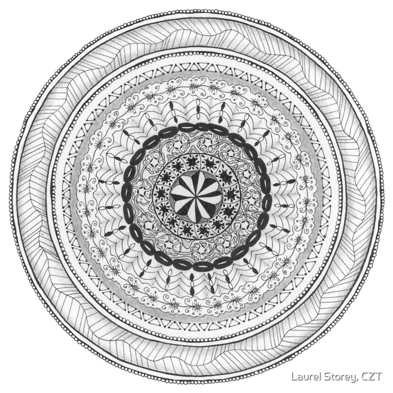 "Zendala - Zentangle®-Inspired Art - ZIA 17" by Laurel Storey, CZT ...