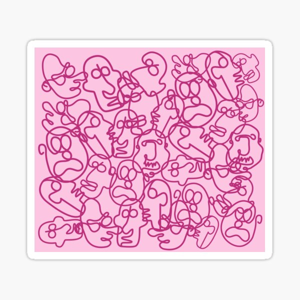 "Squiggly Face" Sticker by HoratianOde | Redbubble