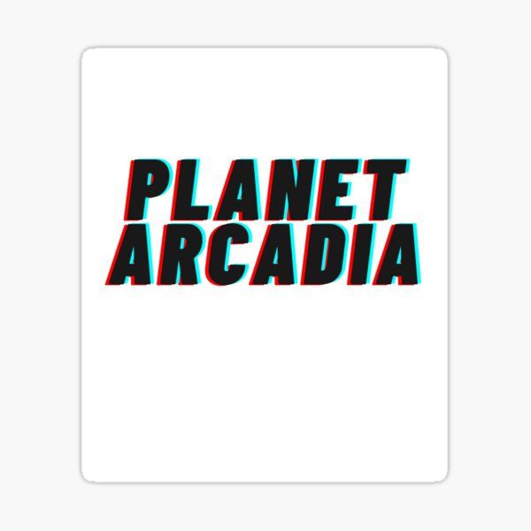 "PLANET ARCADIA" Sticker for Sale by Aymane4makes | Redbubble