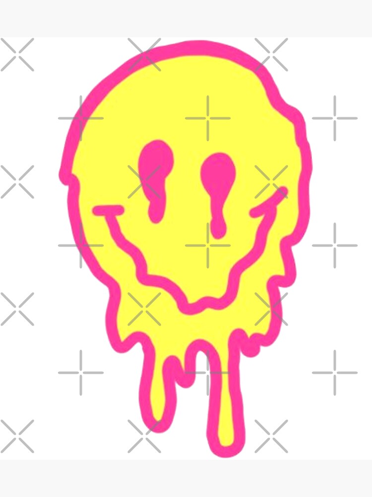 "Drippy Smiley Face" Poster for Sale by AidaKreps | Redbubble