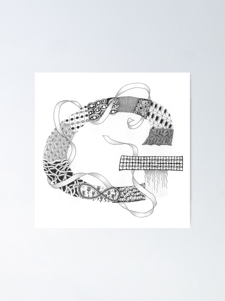 "Zentangle®-Inspired Art - Tangled Alphabet - G" Poster by ...