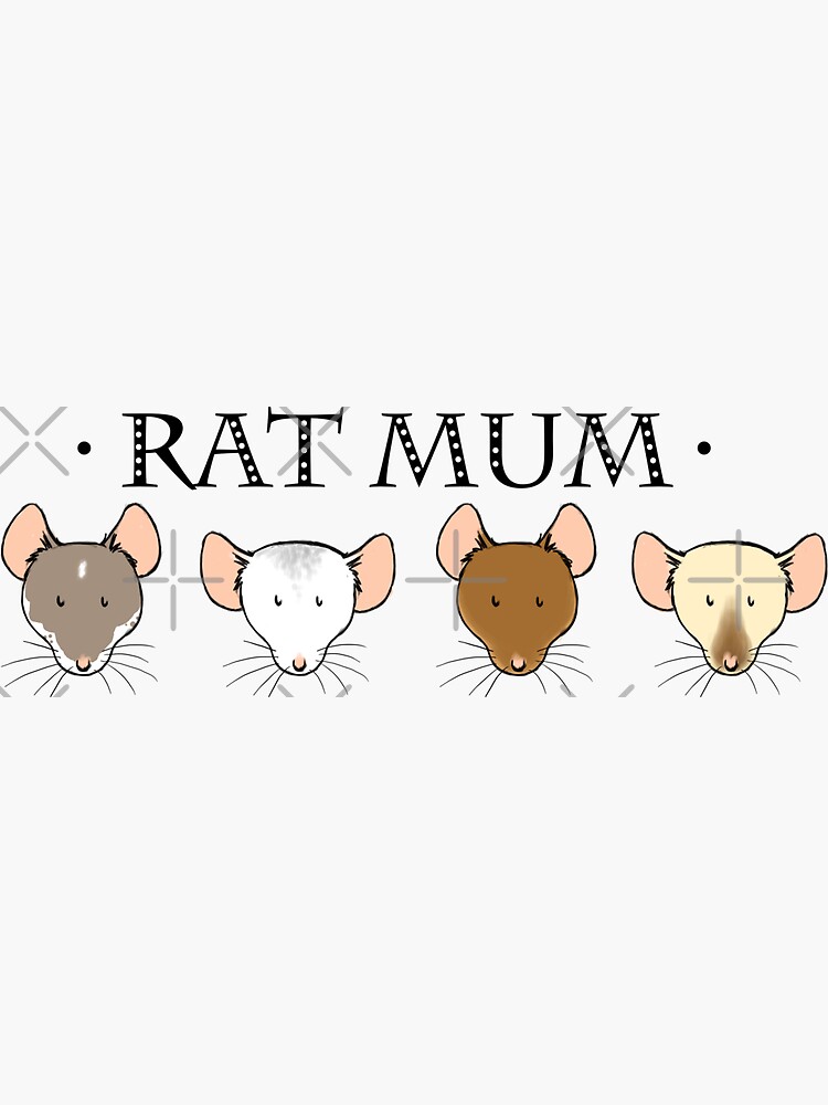 "Rat Mum" Sticker for Sale by sillybadger | Redbubble