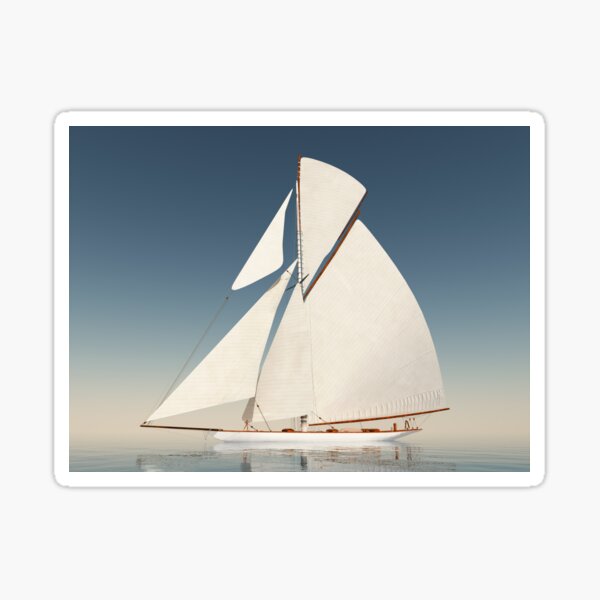 "Sailing yacht, sailing boat, sailing ship" Sticker for Sale by MIRO3D ...