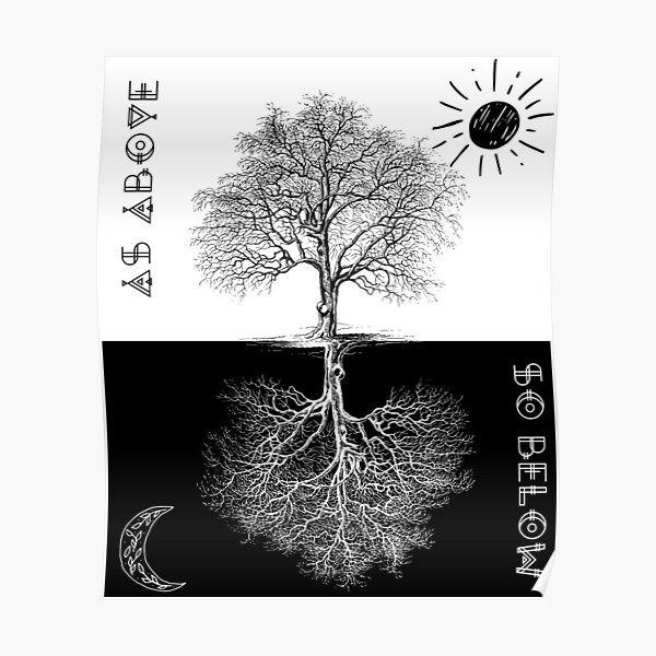 "As Above so Below, Tree of Life ,Occult, Magic ,Alchemy" Poster for ...